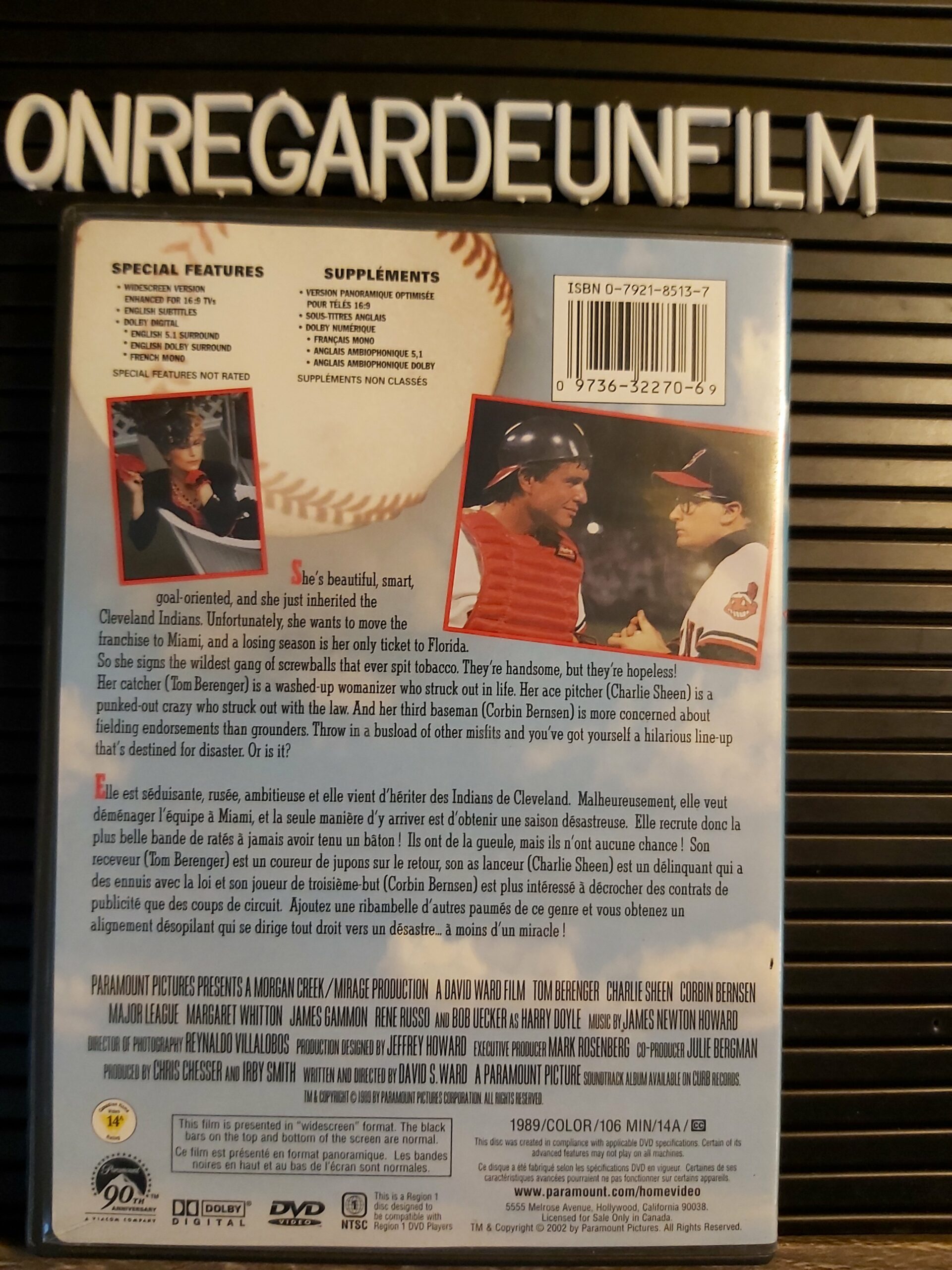 Ligue Majeure / Major League (1989) – Boutique Ciné-Dvd